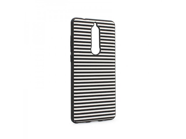 Maskica Luo Stripes za Nokia 5.1 2018 crna