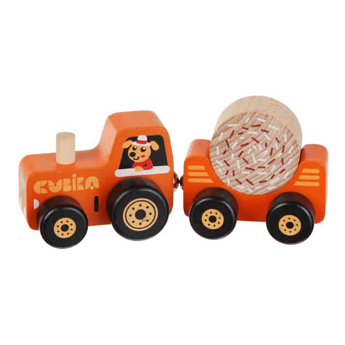 CUBIKA Drvena igračka sa magnetom Traktor (3 elementa)