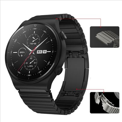 Metal crna eskluziv 22 mm narukvica Huawei watch