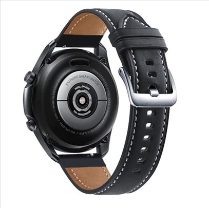Crni kozni kais siva kopca 22mm Samsung watch 46mm