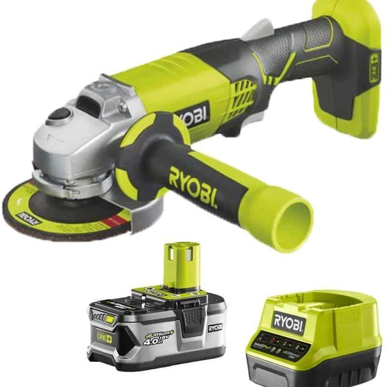 Ryobi Aku. brusilica sa baterijom 4Ah i punjačem RA1AG-140SRYOBI RA18AG-140S, 5133004301