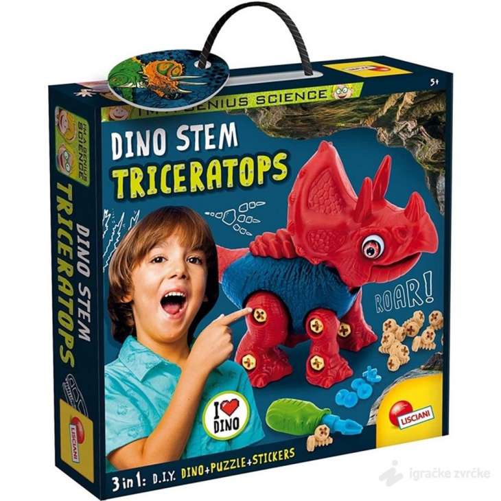 Mali Genije kreativni set TRICERATOPS NA SKLAPANJE