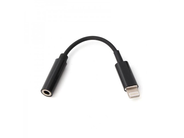 Adapter za slusalice iP-1 iPhone lightning na 3.5mm crni