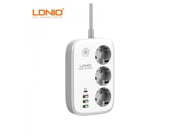 Produzni kabl LDNIO SEW3452 EU 3 uticnice + 2xUSB QC PD