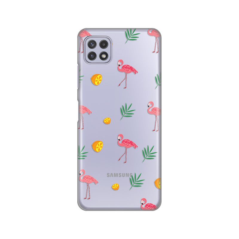 Maskica Silikonska Print Skin za Samsung A226B Galaxy A22 5G Flamingos