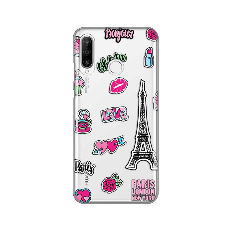 Maskica Silikonska Print Skin za Huawei P30 Lite Love Paris