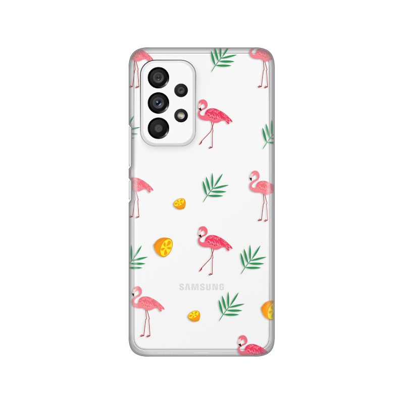 Maskica Silikonska Print Skin za Samsung A536B Galaxy A53 5G Flamingos