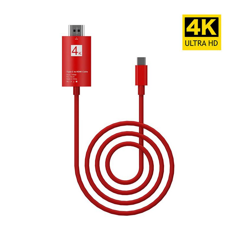 Adapter Type C na HDMI M 4K 30Hz crveni