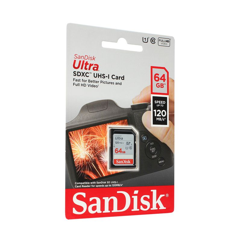 Mem.Kartica SanDisk SDHC Ultra 64GB 120 MB/s Class 10 USH-I