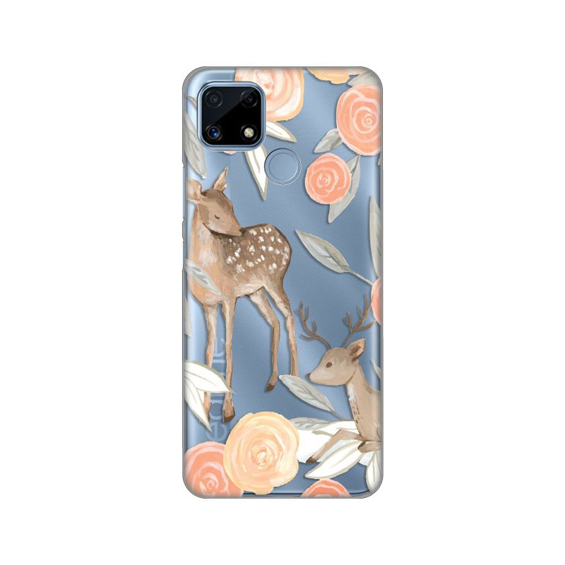 Maskica Silikonska Print Skin za Realme C25 Flower Deer