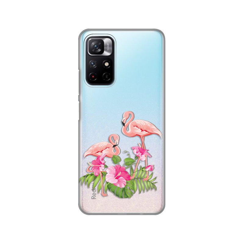 Maskica Silikonska Print Skin za Xiaomi Redmi Note 11T 5G/Poco M4 Pro 5G Flamingo