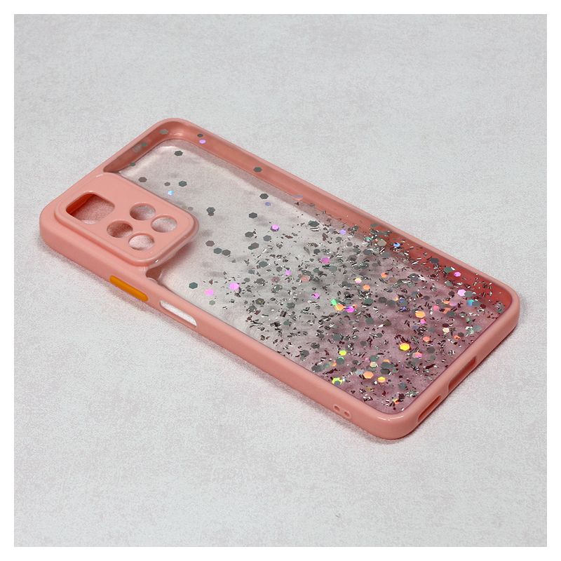 Maskica Frame Glitter za Xiaomi Redmi Note 11 Pro Plus/Poco X4 NFC roze