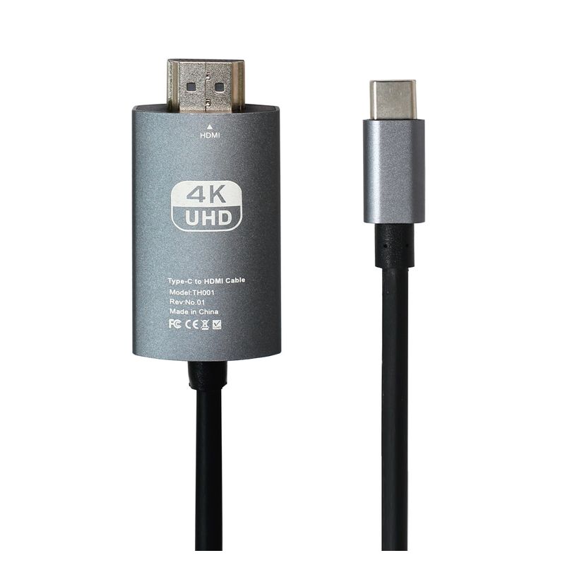 Adapter Type C na HDMI M 4K 60Hz sivi