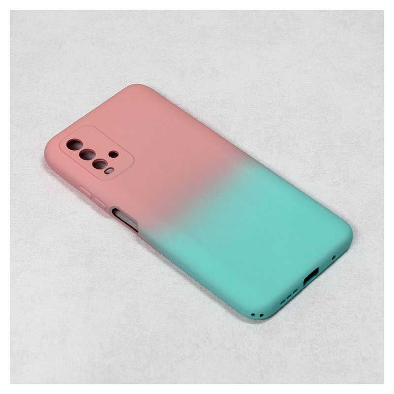 Maskica Double Color za Xiaomi Redmi 9T/Note 9 4G/9 Power roze-mint