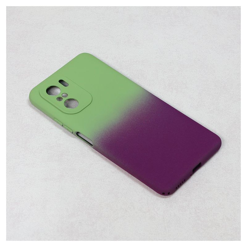 Maskica Double Color za Xiaomi Poco F3/Mi 11i zeleno-ljubicasta