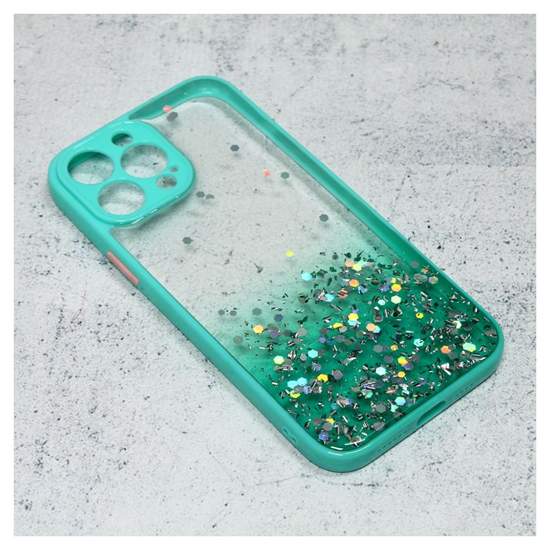 Maskica Frame Glitter za iPhone 13 Pro Max 6.7 mint