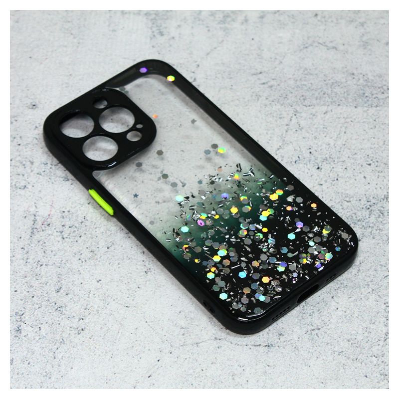 Maskica Frame Glitter za iPhone 13 Pro 6.1 crna