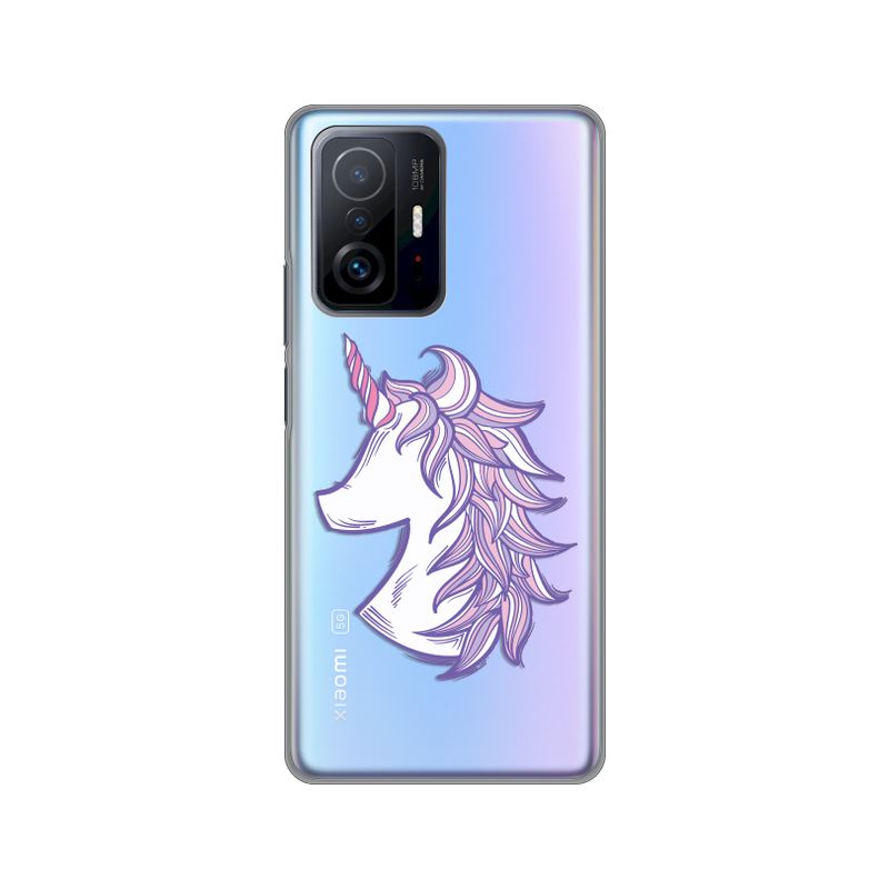 Maskica Silikonska Print Skin za Xiaomi 11T/11T Pro Purple Unicorn