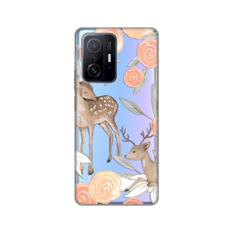 Maskica Silikonska Print Skin za Xiaomi 11T/11T Pro Flower Deer