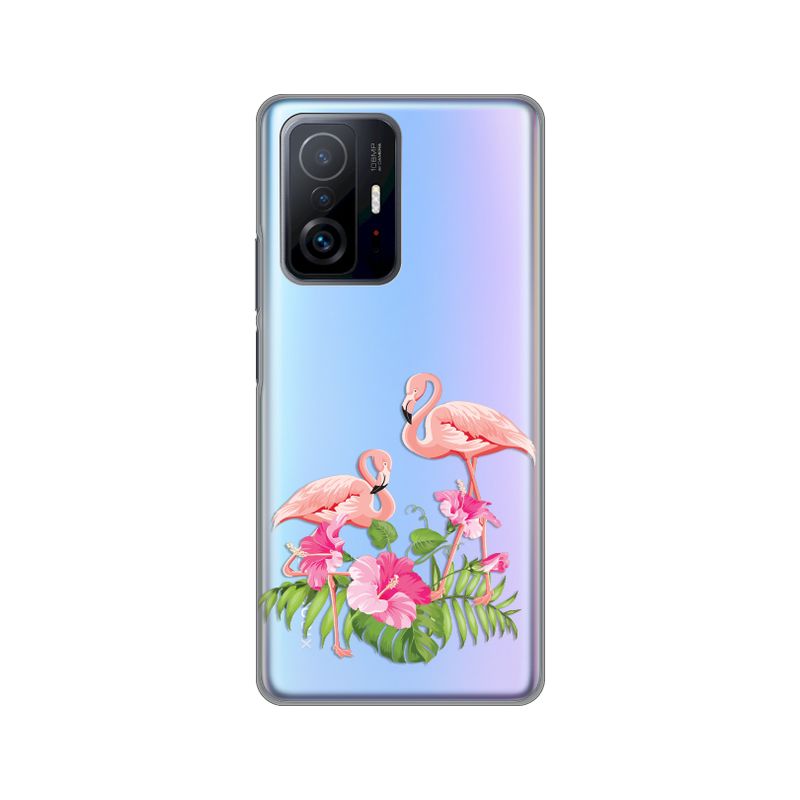 Maskica Silikonska Print Skin za Xiaomi 11T/11T Pro Flamingo