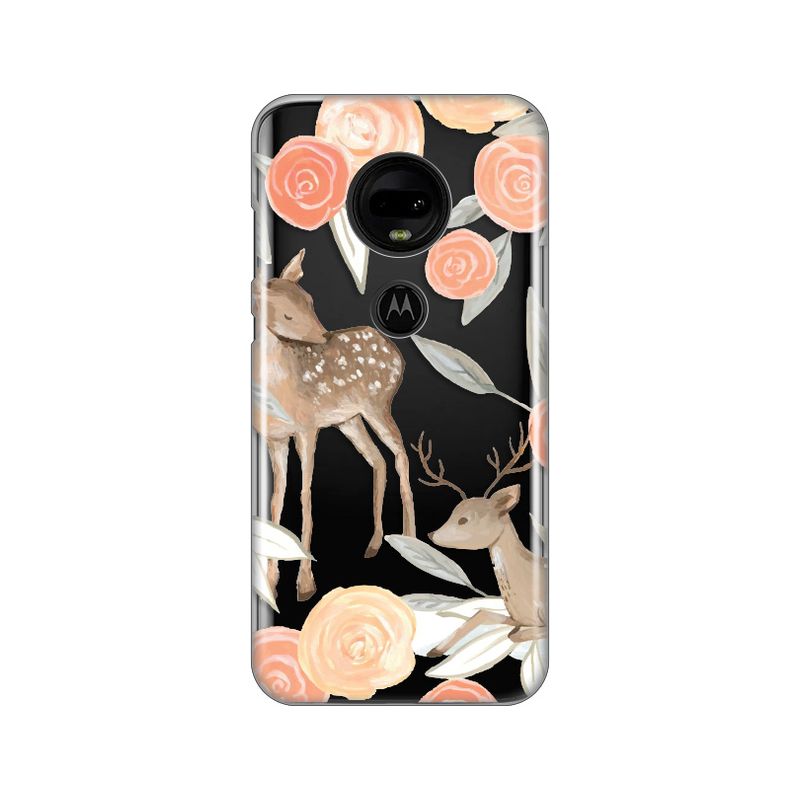 Maskica Silikonska Print Skin za Motorola Moto E7 Flower Deer