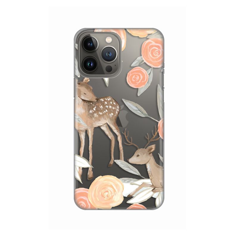 Maskica Silikonska Print Skin za iPhone 13 Pro Max 6.7 Flower Deer