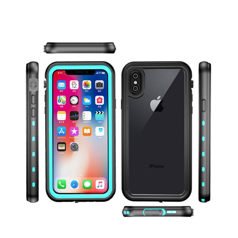 Vodootporna torbica DOT+ za iPhone X svetlo plava