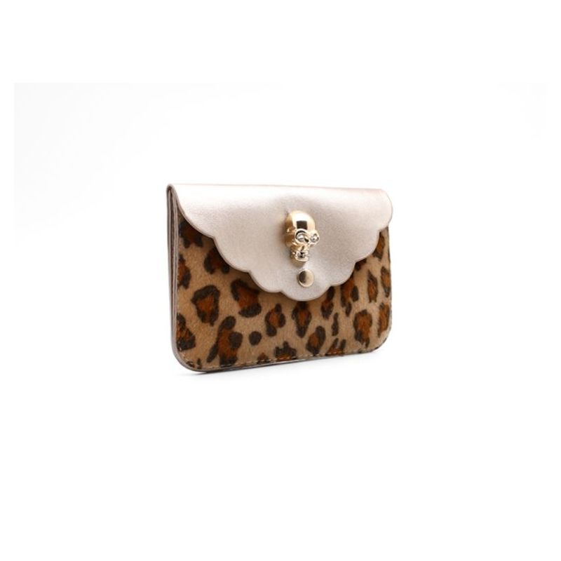 Maskica Lady bag skull leopard srebrna