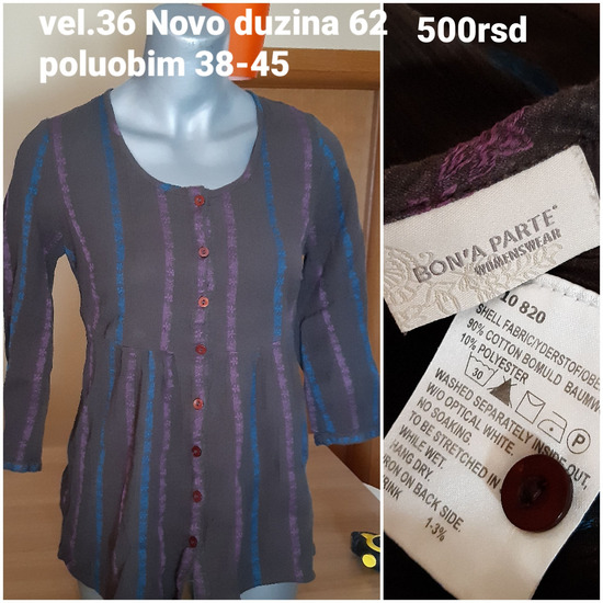 Nova majica tricetvrt rukavi vel.36 Bon a Parte