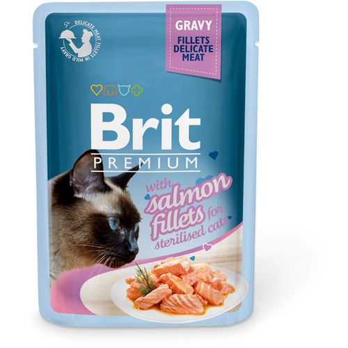 Brit Premium Sterilized Cat Delicate Fileti u sosu sa lososom 24 x 85 g