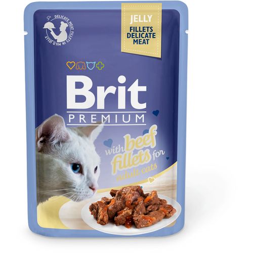 Brit Premium Cat Delicate Fileti u želeu sa govedinom 24 x 85 g