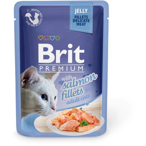 Brit Premium Cat Delicate Fileti u želeu sa lososom 24 x 85 g