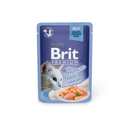 Brit Premium Cat Delicate Fileti u želeu sa lososom 24 x 85 g