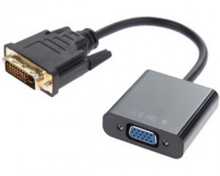 Fast Asia Adapter DVI-D (M) - VGA (F) crni