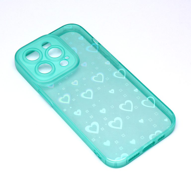 Maska(futrola) Heart Color IMD za iPhone 14 Plus 6.7 mint