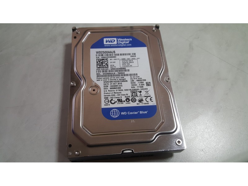 hard disk sataII 250 gb wd ispravan malo radio