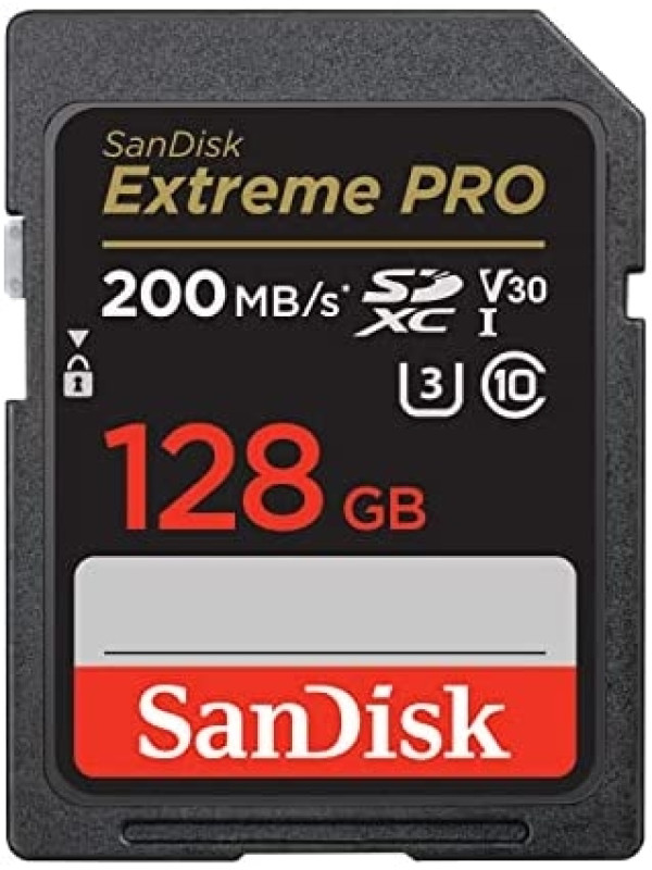 SanDisk SDXC 128GB Extreme Pro 200MB/s V30 UHS-I Class10 U3 V30