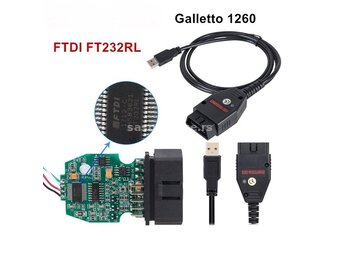 Galletto Chip Tuning 1260, zelena ploča, FTDI FT232RL čip