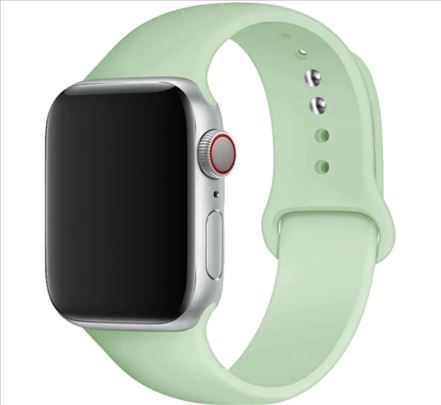 Apple watch 42/44/45 mm pistachio silikonska