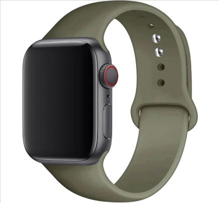 Apple watch 42/44/45mm khaki silikonska narukvica