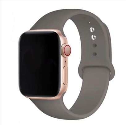 Apple watch 42/44/45 mm braon silikonska narukvica