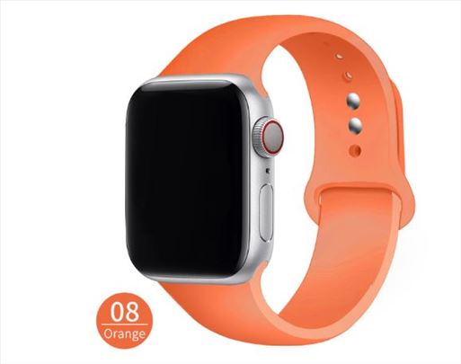 Apple watch 38/45 narandzasta silikonska narukvica