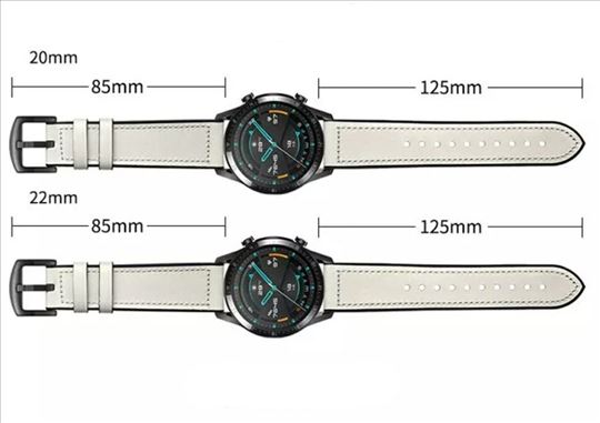 Beli kozni kasi 20/22mm sa silikonom Samsung watch
