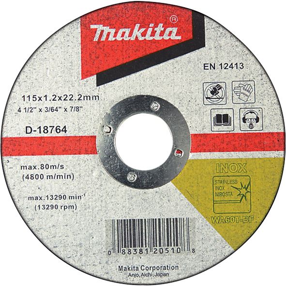 Brusni disk sa presovanim centrom Makita D-18792