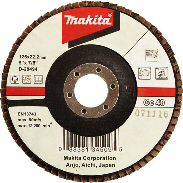 Flap Disc Fiberglass backing/Flat Makita D-28494