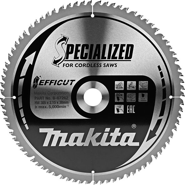 List za testeru od tvrdog metala EFFICUT Makita B-67262