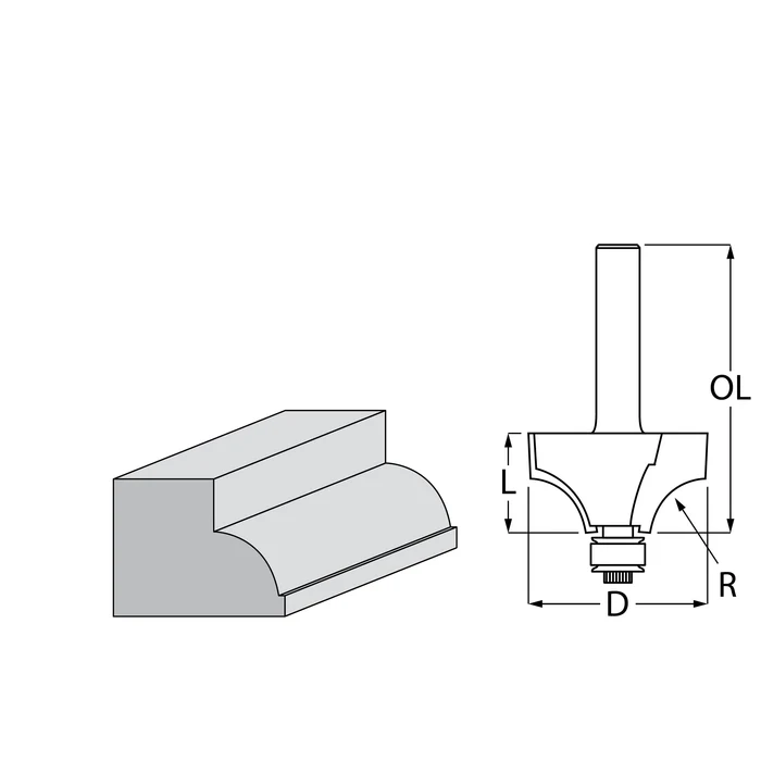 Okrugli rezač sa profilom Makita D-48549