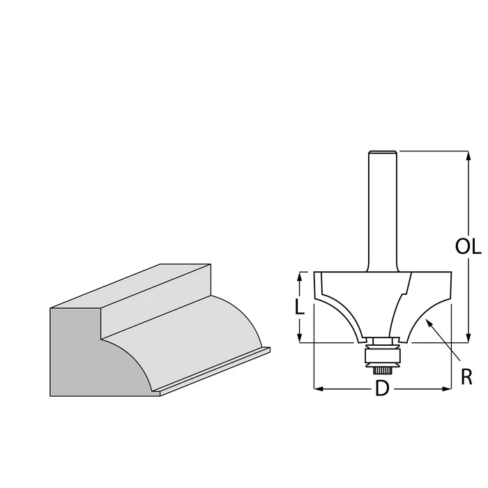 Okrugli rezač sa profilom Makita D-48555