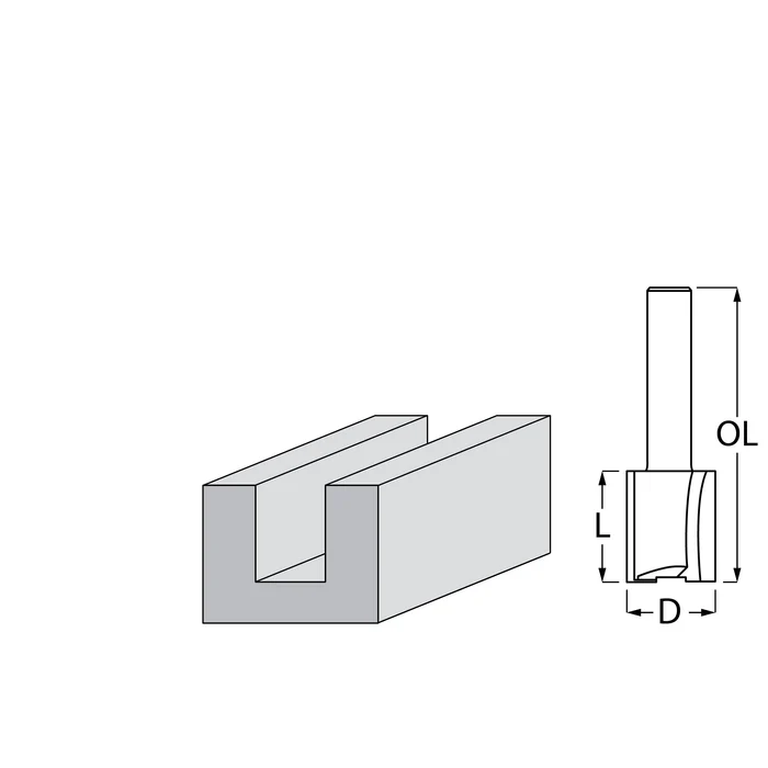 Ravno glodalo sa 2 zupca Makita D-47547