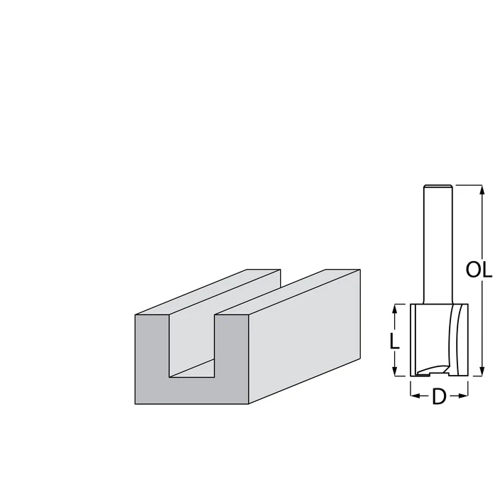 Ravno glodalo sa 2 zupca Makita D-47569